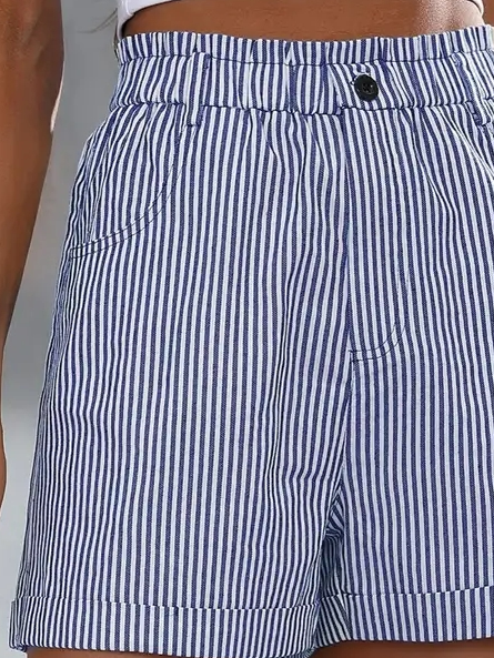 Shorts Femmes Décontracté Été Classique Géométrie Aucune élasticité ...